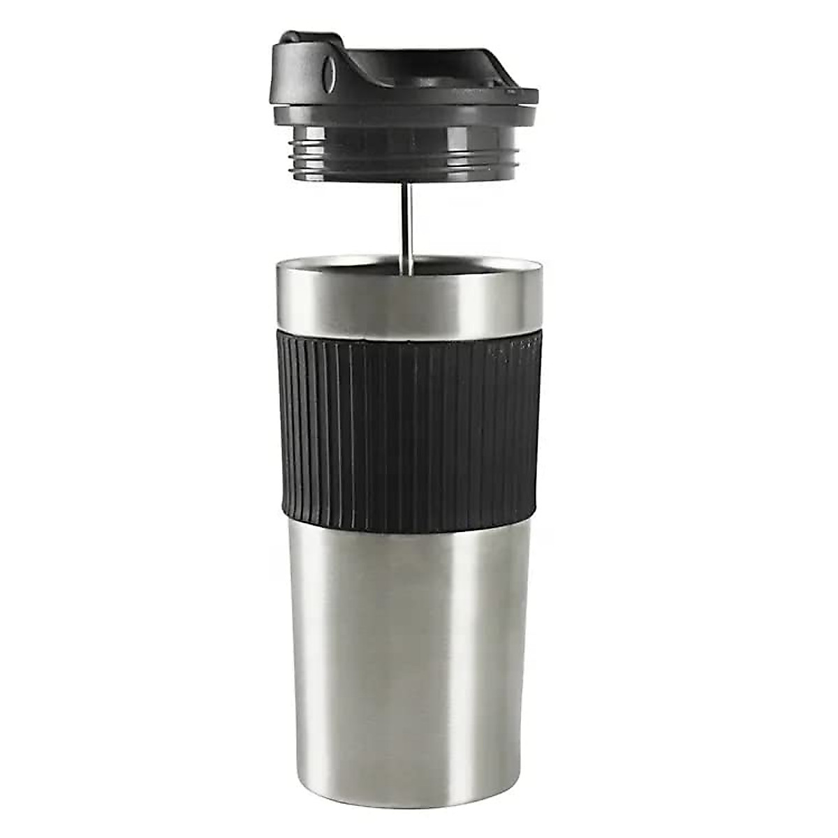Portable coffee maker, french press, Insulated Mug with double Wall Stainless Steel, 16oz,. French Press Tumbler, French press Mug, Portable coffee mug, Coffee maker, Coffee press