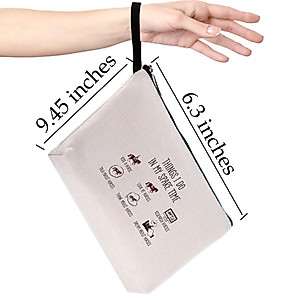 Horse Makeup Bag Horse Gifts for Girls Women Funny Birthday Christmas Gifts for Horse Lovers Equestrian Cowgirls Daughter Niece Mom Friends Aunt Sister cosmetic bag - Things I Do In My Spare Time