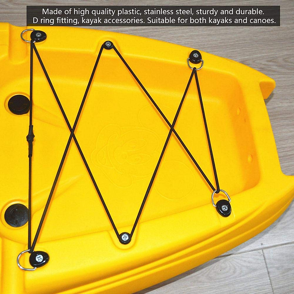 Kayak D Ring,6pcs Canoe D Buckle Tie Down Loop Safety Deck Fitting Accessory Parts Kayak Fishing Gear Kayak d Ring