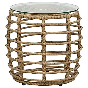 Camerina 3 Piece Patio Bistro Set Bistro Set Patio Furniture Set Patio Bistro Set Outdoor Patio Table and Chairs Poly Rattan Oak 48577