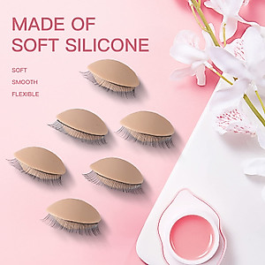 Pretty memory 3 Pairs Eyelids for Lash Practice Replacement Eyelids for Lash Mannequin Head Silicone Rubber Practice Eyelids for Eyelash Extensions Makeup Practice