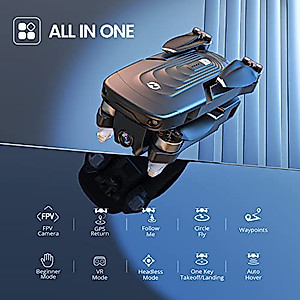 Holy Stone GPS Drone with 4K Camera for Adults, HS175D RC Quadcopter with Auto Return, Follow Me, Brushless Motor, Circle Fly, Waypoint Fly, Altitude Hold, Headless Mode, 46 Mins Long Flight