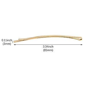 50 Gold Jumbo Bobby Pins, 3.34 Inch Metal Hair Clips Hair Pin Bobby-pins Hairpins Hair Accessories for Women Thick Long Updo Hair Style