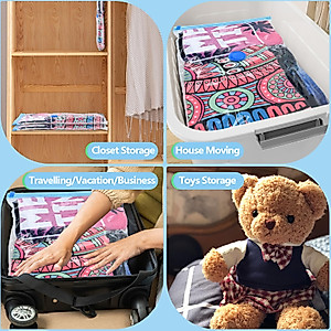 15 Pack Vacuum Storage Bags with Electric Air Pump, (3 Jumbo/ 3 Large/ 3 Medium/ 3 Small/ 3 Roll) Space Saver Storage Vacuum Sealed Bags for Clothing, Bedding, Comforters, Blankets, Travel