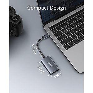 Anker USB-C SD 4.0 Card Reader, PowerExpand+ 2-in-1 Memory Card Reader, for SDXC, SDHC, SD, MMC, RS-MMC, Micro SDXC, Micro SD, Micro SDHC Card, UHS-II, and UHS-I Cards