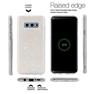 J.west Galaxy S10e Luxury Sparkle Glitter Pattern Slim Clear TPU Silicone Protective Phone Case - Colorful