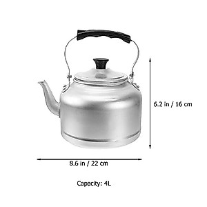 UPKOCH aluminum kettle water kettle tea pot coffee pot handle stovetop kettle stovetop boiler wear-resistant coffee kettle daily use coffee kettle teapot tea kettle aluminum pot Handheld