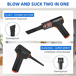 Bug Vacuum Catcher Insect and Spider Catcher Trap, Bug Vacuum for Adults and Kids, Bug Sucker Vacuum with USB Charging & Rechargeable Battery for Moth Cockroach Spider Ant Bedbug and Small Insects