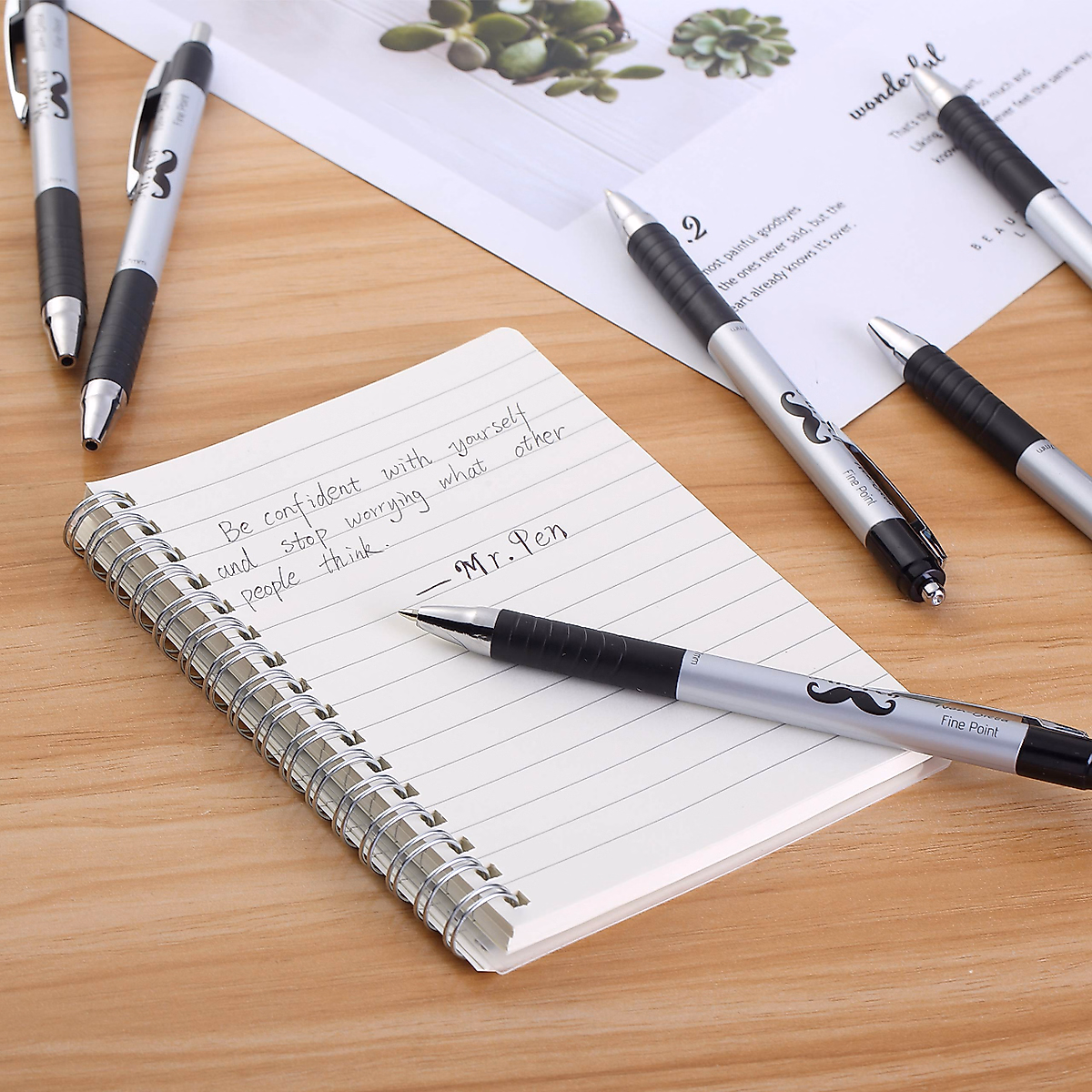 Mr. Pen- Pens, Black Pens, 12 Pack, Fast Dry, No Smear Pens, Bible Pens, Pens for Journaling, Pens No Bleed Through, Pens Fine Point, Journal Pens, Fine Tip, Planner Pens, Ball Point Journal Pens