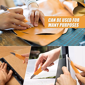 Mulwark 11PC Box Cutter Retractable Utility Knife Set - Heavy Duty Craft Knife with 10PC Sharp Snap-off 9MM 30 Degree Blades for Precision Cutting