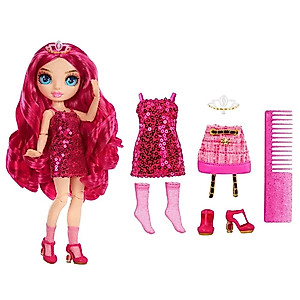 Rainbow High Jr High Series 2 Stella Monroe- 9" Fuchsia Pink Posable Fashion Doll with Designer Accessories and Open/Close Backpack. Great Toy Gift for Kids Ages 6-12 Years Old & Collectors