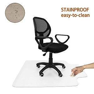HYNAWIN Office Chair Mat for Hard Floors - 36''×47'',Heavy Duty Clear Wood/Tile Floor Protector PVC Transparent