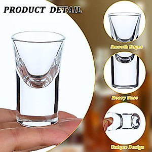 Ioffersuper 36-Pack Shot Glasses Set, 10Ml/0.338 Oz Mini Shot Glasses with Heavy-Duty Base, Mini Wine Glasses, Thickness Glass