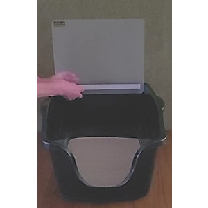 Cat Litter Box Pee Shield - 3 Pack - The Original - Helps Prevent Litter Scatter and Urine from Going Outside of The Litter Box. Wipe Clean in Place or Remove for Cleaning and reattach.