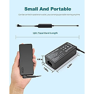 65W 45W USB C Laptop Charger for Lenovo ThinkPad T14 T16 gen 1 gen 2 X1 Yoga L13 7i C740 920 C930 C940 Type C AC Power Adapter for Lenovo ThinkPad T480 T490 P52s Chromebook 2nd Gen Laptop Power Cord