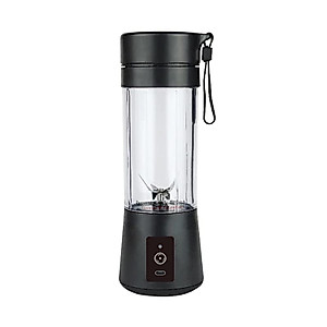 USB Portable Blender Juicer Cup, 3CPRECIOUS Fruit Juice mixer, Mini Portable Rechargeable Battery/Juicing Blender Mixer, 380ml (Black)