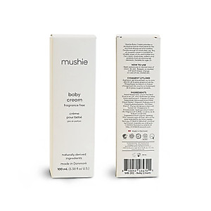 mushie Baby Cream | Healing Ointment for Dry, Chaffed Skin, Diaper Rash, & Minor Scratches | Certified COSMOS ORGANIC | Made In Denmark, 3.38 fl oz (100 mL)