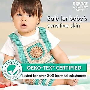 Bernat Softee Baby Cotton Cotton Yarn - 3 Pack of 120g/4.25oz - Blend - 3 DK (Light) - 254 Yards - Knitting/Crochet