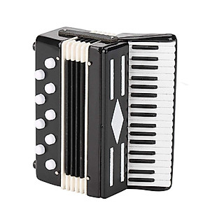 Desktop Decoration, Mini Accordion Model Exquisite Desktop Musical Instrument Decoration Ornaments Musical Gift with Delicate Box