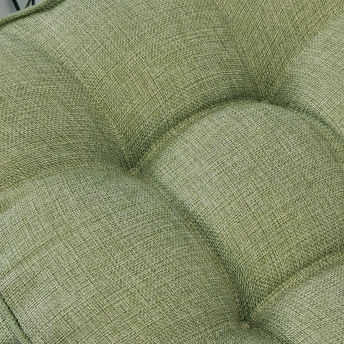 vctops Faux Linen Square Padded Chair Seat Cushion,Soft Solid Chair Pads,Comfortable Sitting for Office,Home or Car 18"x18" Mo Green