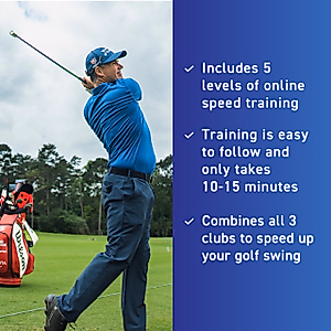 SuperSpeed Golf | Swing Speed Training System | Gain Swing Speed and 20 Yards | Speed Sticks used by Padraig Harrington | Includes Free Online Training