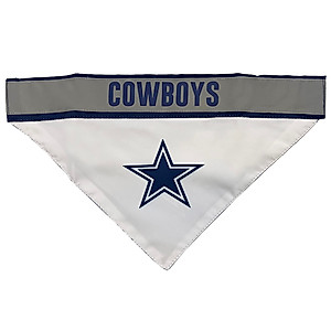 Pets First NFL Dallas Cowboys TIE Bandana, Small/Medium. Dog Football Reflective Bandana Scarf Bib for Pet, Cat, or Dog. The Ultimate Game-Day, Party Bandana
