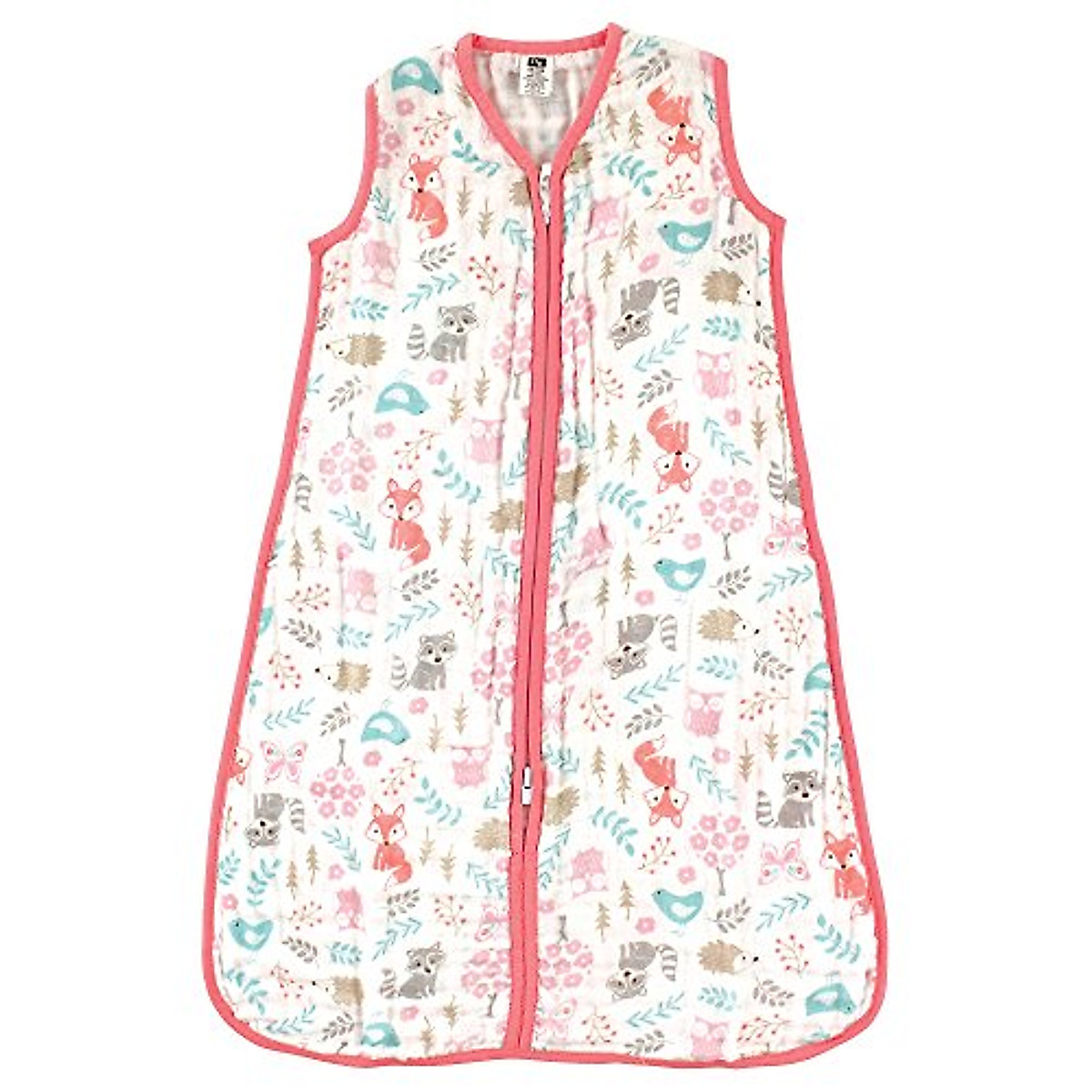 Hudson Baby Unisex Baby Muslin Cotton Sleeveless Wearable Sleeping Bag, Sack, Blanket, Woodland Fox, 12-18 Months