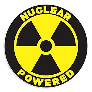 Nuclear Powered Decal Laptop Sticker Compatible With iPad MacBook Pro Air Sticker 13" 15" 17" Keyboard Keypad Mousepad Trackpad Radioactive Sticker