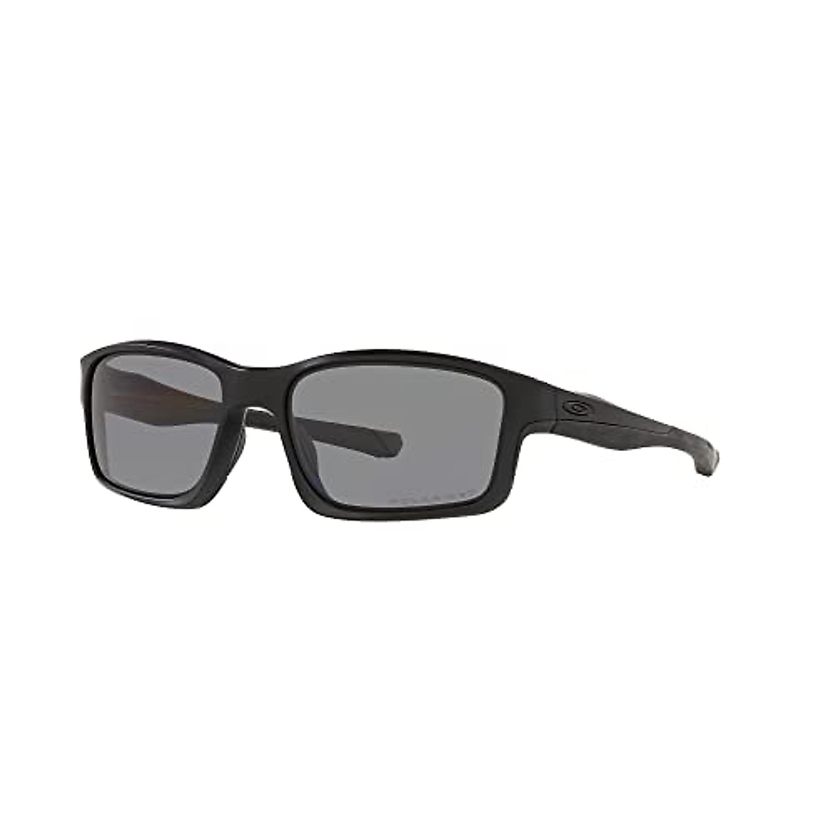 Oakley Men's OO9247 Chainlink Rectangular Sunglasses, Matte Black/Grey Polarized, 57 mm