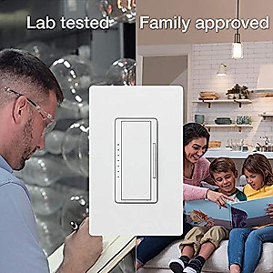 Lutron Maestro LED+ Dimmer Switch for Dimmable LED, Halogen and Incandescent Bulbs, 150W/Single-Pole or Multi-Location, MACL-153M-WH, White (2-Pack)