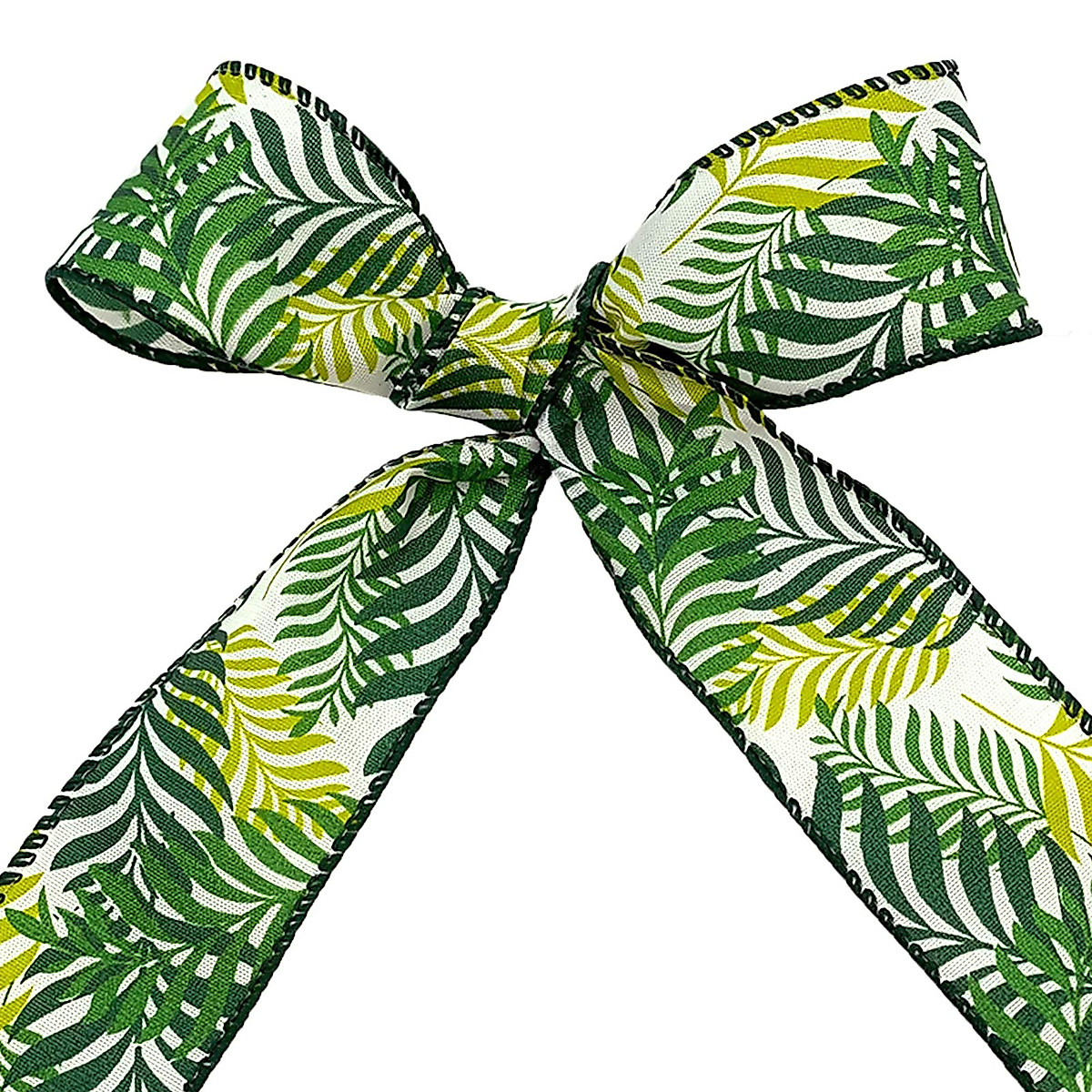 Morex Ribbon Wired Tropical Paradise Ribbon, 1-1/2 inches by 10 Yards, Fern Green, 7565.40/10-607