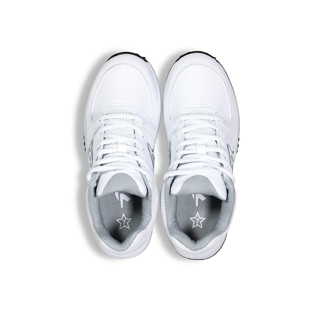 Ringor Flite Softball Turf Shoes - Lightweight and Durable Softball Shoes for Women - White and Silver - Size 9