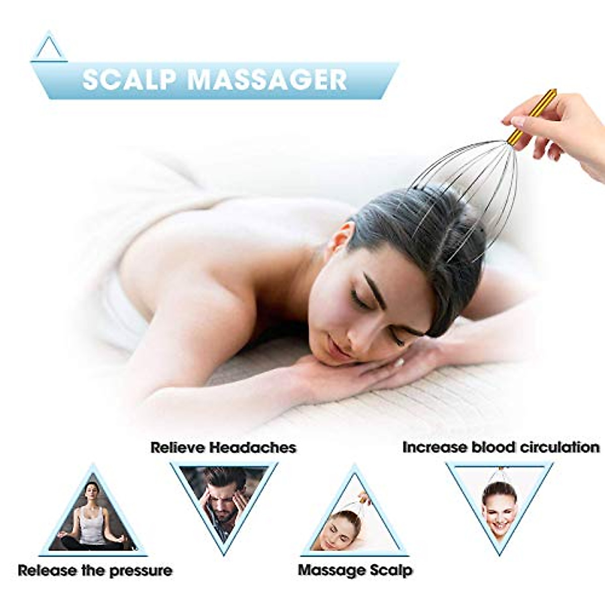 Massager with Heat - Deep Tissue Kneading Electric Back Massage for Neck, Back, Shoulder, Waist, Foot - Shiatsu Full Body Massage, Relax Gift for Her/Him/Friend/Dad/Mom
