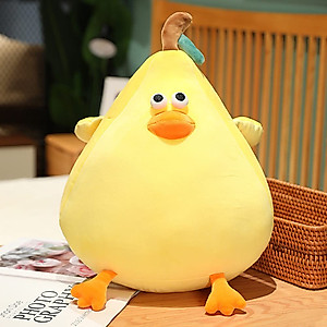 TONGMAN 15.7" New Large Duck Pear Plush Toy Cute Stuffed Duck Animal Plush Duck - Lifelike Stuffed Duck Pillow, Best Gift for Kids