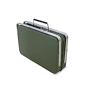 Portable Charcoal Grill, Small BBQ Smoker Grill, TableTop Barbecue Charcoal Grill for Outdoor Camping Garden Backyard Cooking Picnic Traveling (Green)15.3x3.7x10inch