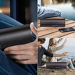 DORNLAT Wireless Bluetooth Speakers, Portable Phone Tablet Stand Holder Speaker, Dual Drivers Bass Stereo Dock Speaker for iPad, Phone, Outdoor, Travel, Home Party (Black)