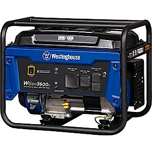 Westinghouse Outdoor Power Equipment 4650 Peak Watt Portable Generator, RV Ready 30A Outlet, Gas Powered, CARB Compliant, Blue
