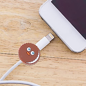 Sosoport 6pcs Data Cable Protective Sleeve Dessert Shaped Protector Charger Protector Phone Charging Line Cover Adorable Protection Sleeve Lovely Data Cable Sleeve Data Lines Plug Protector