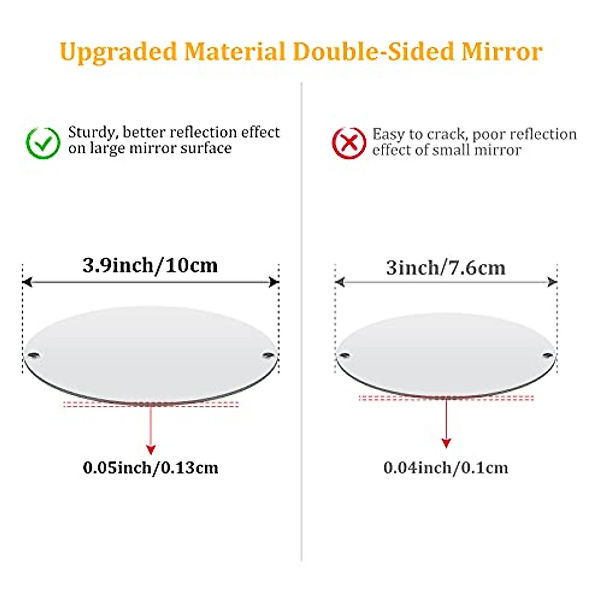 Upgraded Bird Scare Devices, 3.9 Inch Large 18PCS Reflective Discs Set + 6PCS Bird Scare Rods, Double-Sided Bird Reflectors Keep All Birds Away Woodpeckers Pigeons from Your House Garden Boat