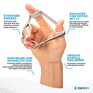 Finger Strengthener, Hand Grip Strengthener [8pcs]-Finger and Hand Gripper, Grip Strength Trainer, Hand Exerciser, Stretcher- Improve Grips Performance (4 Levels 6.6lb, 8.8lb, 11lb, 13.2lb)