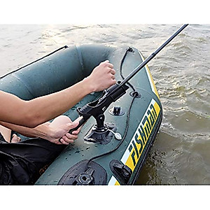 ECVYGJ Fishing Rod Rack Boat Accessory Dinghy Raft Fishing Tool Rod Holder Device Pole PVC Sup Board Kayak Fixer Fix Pole Mount Angle Fishing Tool (Color : Top only)