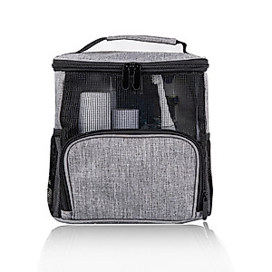 OUTLET Toiletry Bag for Women, Portable Hanging Organizer for Girl Boy, Water-resistant Travel Makeup Bag for Cosmetic, Shampoo, Conditioner, Travel Accessories, Shaving Tools, Toiletries, Gray