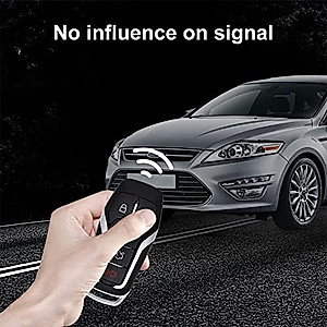 Key Fob Cover Shell Fit for Ford F150 F250 F350 Mustange Fusion Explorer Edge Replacement for 5 Button Smart Key for Proximity Remote