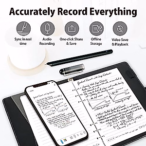 Ophaya 3-in-1 Digital Pen Smart Writing Set, Real-time Sync for Digitizing, Storing, and Sharing Paper Notes, Ideal for Note-taking, Drawing, Classroom, Meetings, Trials, Compatible with Android & IOS