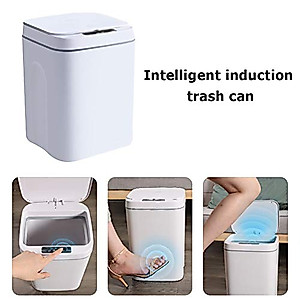 WPYYI Intelligent Trash Can Automatic Sensor Dustbin Smart Sensor Electric Waste Bin Home Rubbish Can for Kitchen Bathroom Garbage ( Size : 12L )