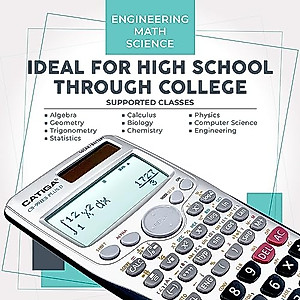 Scientific Calculator for Math, Engineering and Science Courses, for Students of High School Through College, Basic and Advanced Functions, 991
