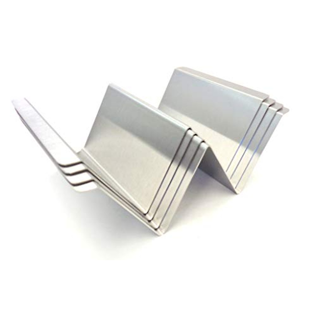 Taco Holder 4 Pack with Handles - Taco Holders - Taco Stand - with Free Recipe Ideas - Taco Rack - Stainless Steel Taco Holder (4 Pack with Handles)
