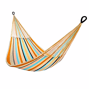 Handwoven Hammock by Yellow Leaf Hammocks - Double Size, Fits 1-2 PPL, 400lb max - Weathersafe, Super Strong, Easy to Hang, Ultra Soft, Artisan Made - Color: Desert Multicolor