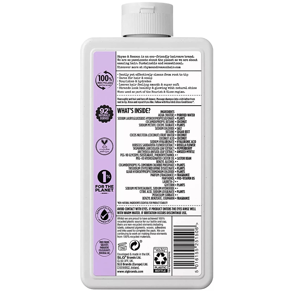 Rhyme & Reason Nourish and Gloss Shampoo and Conditioner SET. 13 Fl. Oz. Formulated with Coconut Water, Wild Rosella Flower and Hyaluronic Acid. For Healthy, Smooth and Naturally Glowing Finish.