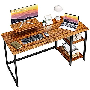 GreenForest 70 in L Shaped Desk with Drawers and Printer Stand and 47 in Computer Home Office Desk with Monitor Stand and Storage Shelves